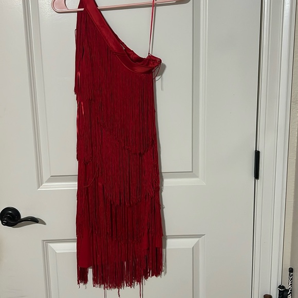 Dresses | Red Fringe Dress | Poshmark